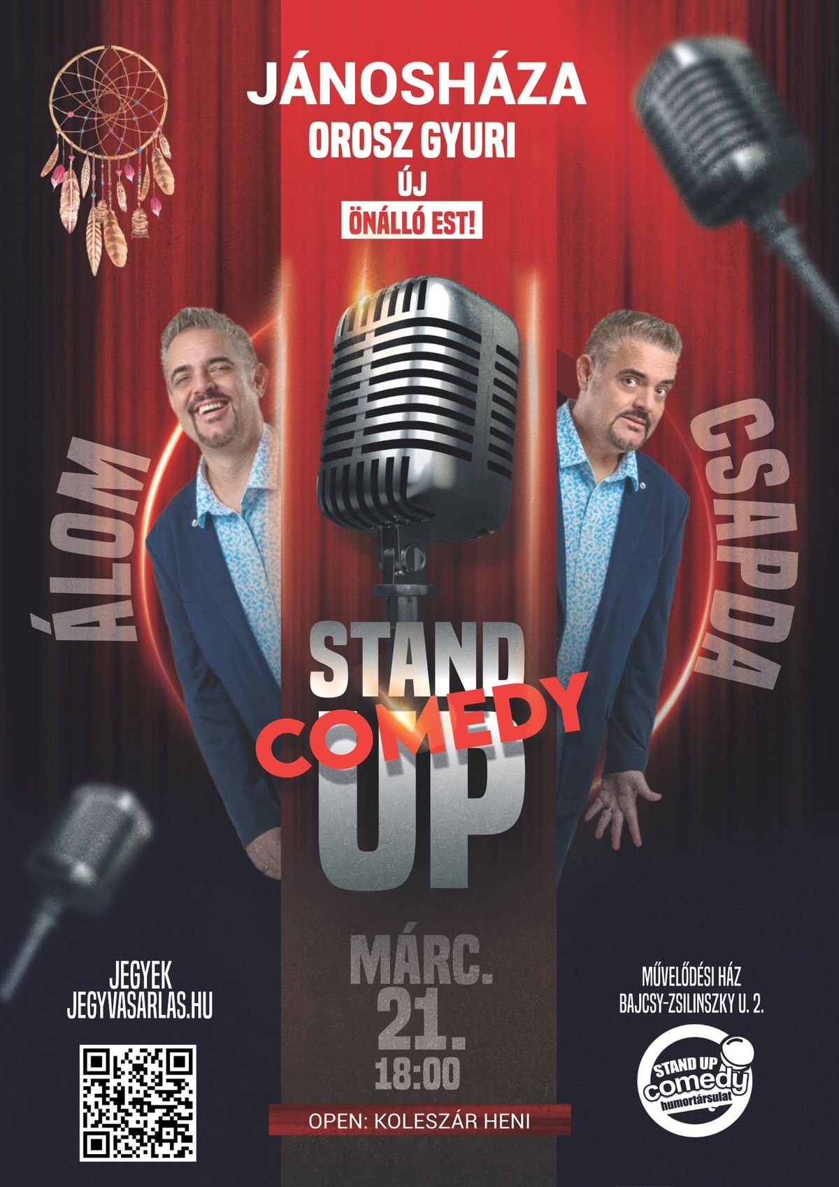 Stand-up est a vasi városban: Orosz Gyuri lép színpadra márciusban!
